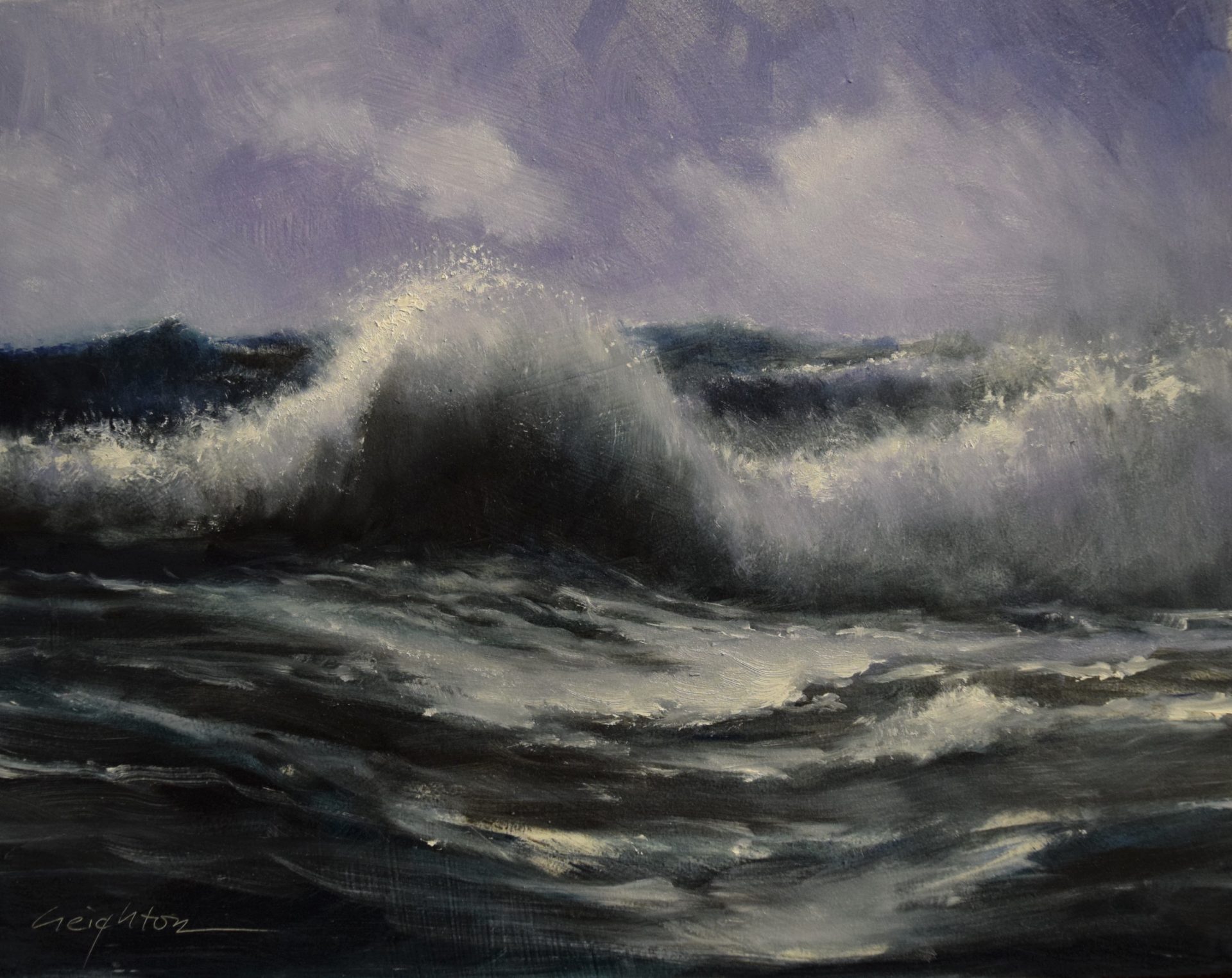 Rough Waters - Oil on Panel, in Recent Artwork