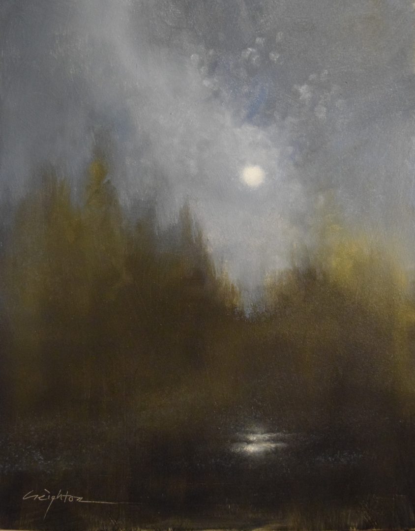 October Moon - Oil on Panel, in Recent Artwork
